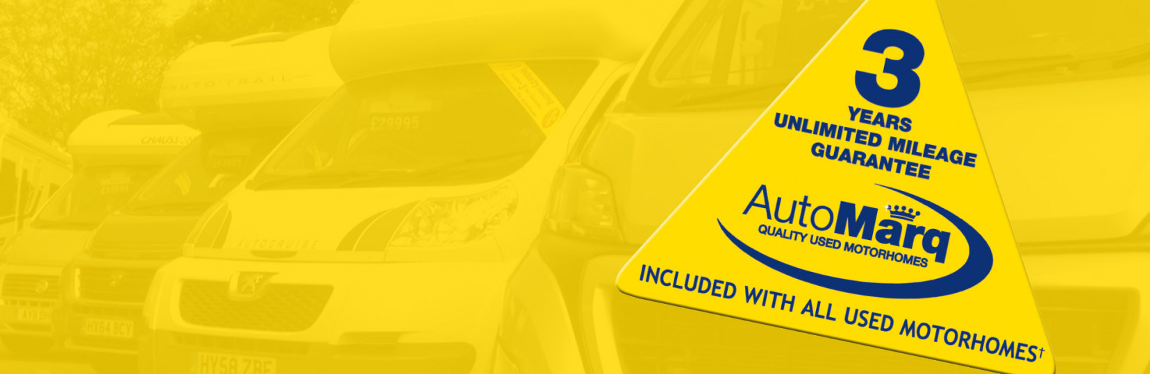 Quality Approved AutoMarq Guarantee with used motorhomes